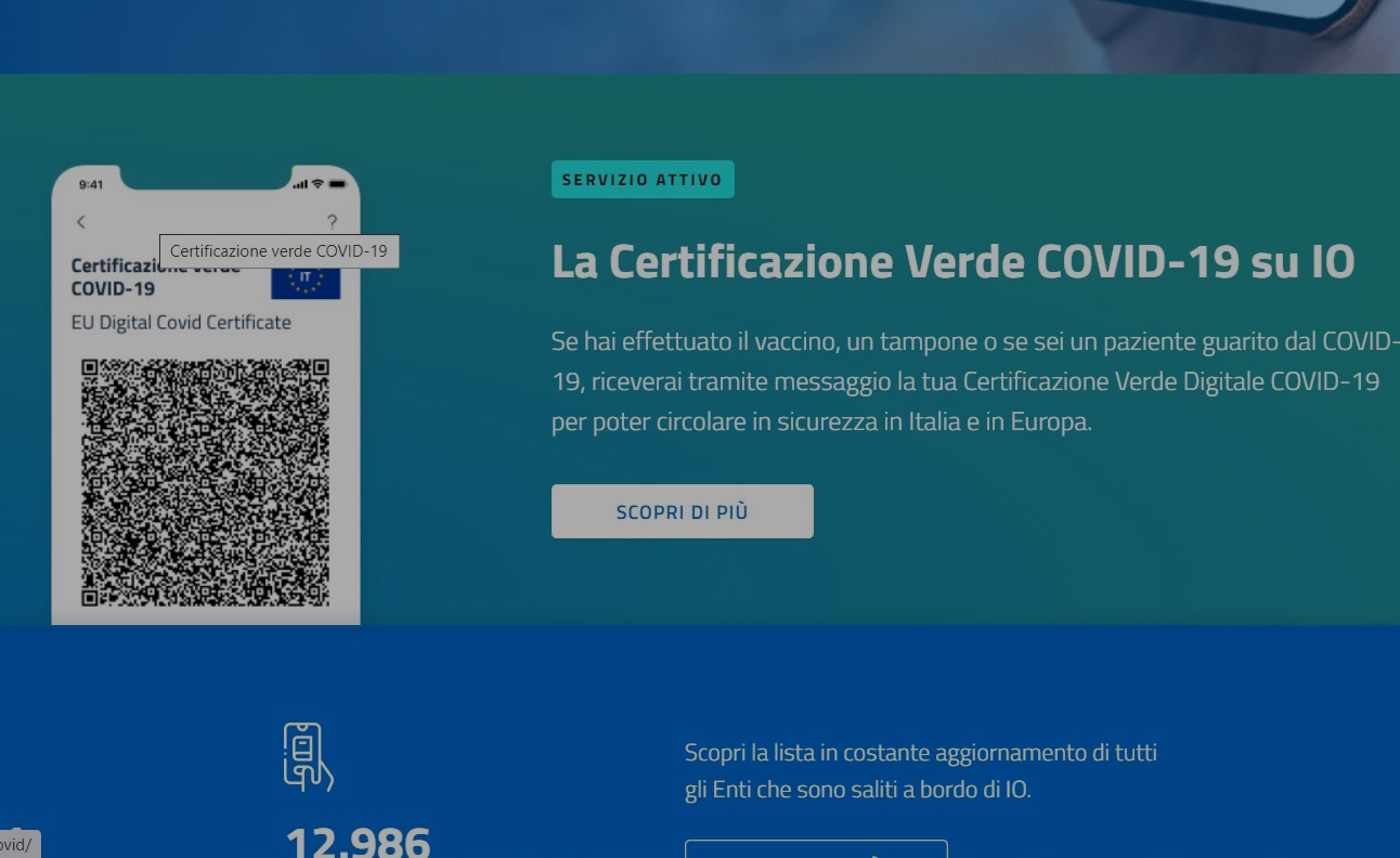 Green Pass App IO attivo: come visualizzarlo, scaricarlo e salvare il ...