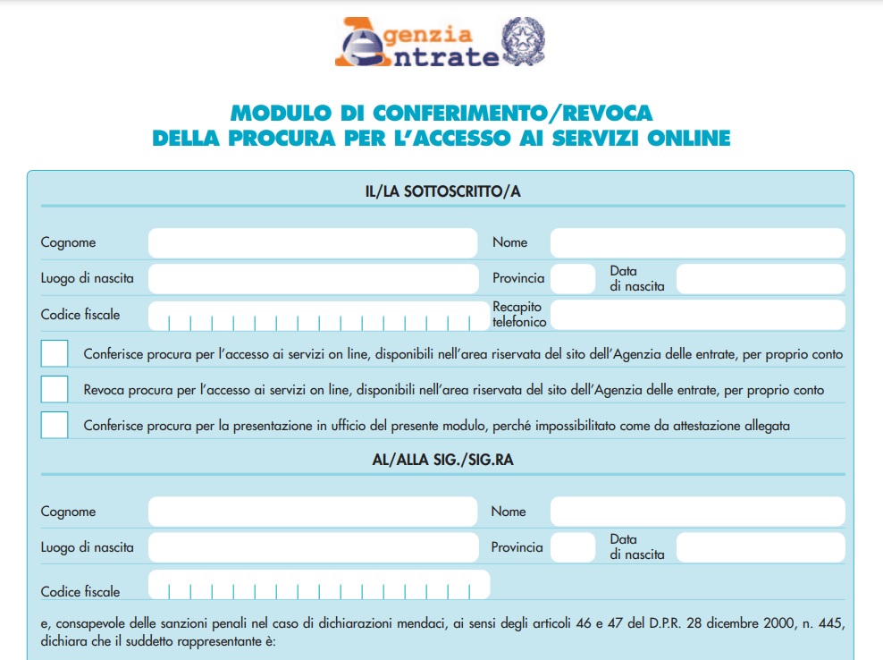 Servizi online Agenzia entrate: come delegare parenti o persone di ... Servizi online Agenzia entrate: come delegare parenti o persone di ...