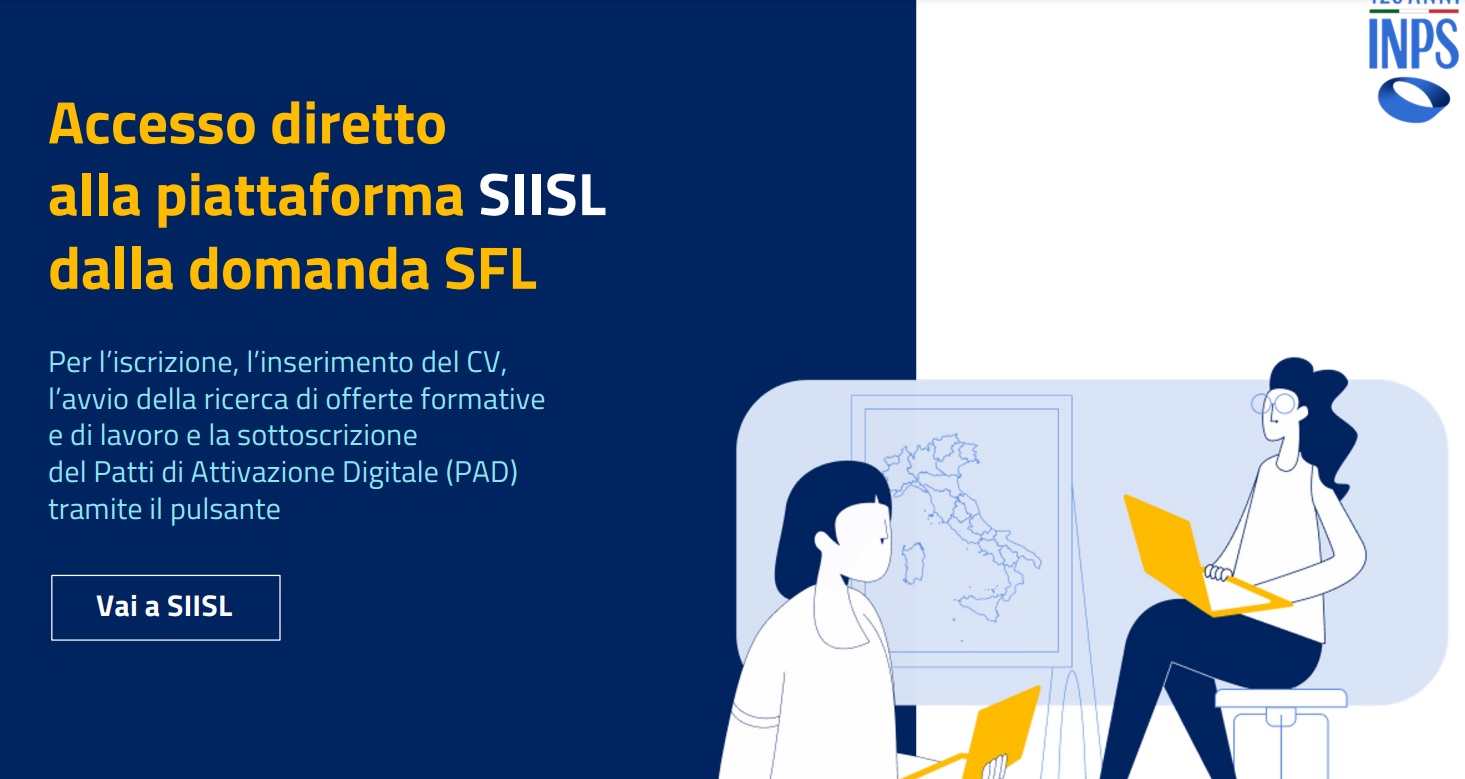Supporto Formazione e Lavoro: entrare in piattaforma SIISL